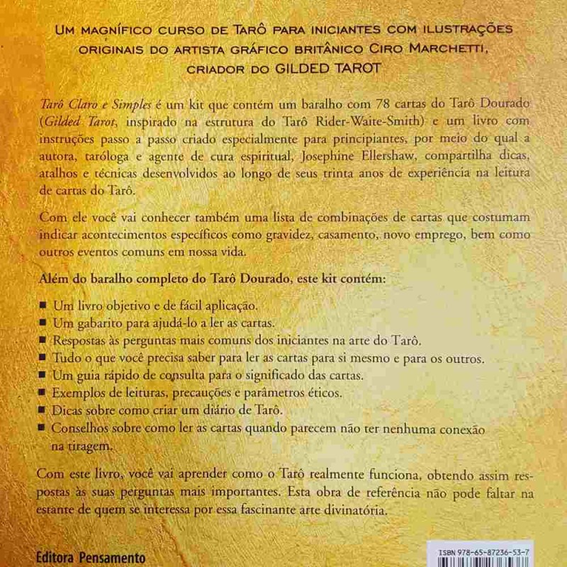 Livro Tarô Claro e Simples Aprenda A Ler As Cartas De Maneira Rápida e ... Livro Tarô Claro e Simples Aprenda A Ler As Cartas De Maneira Rápida e ...